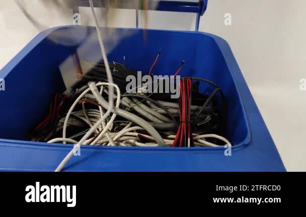 Ecology. Garbage sorting. Waste recycling. Industrial waste sorting ...