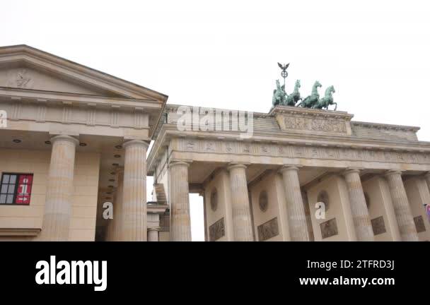 Berlins Brandenburg Gate, German Brandenburger Tor, is a 18th-century ...