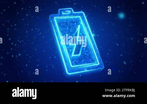 Battery Digital Technology Virtual Screen HUD Hologram Hi Tech Loop ...
