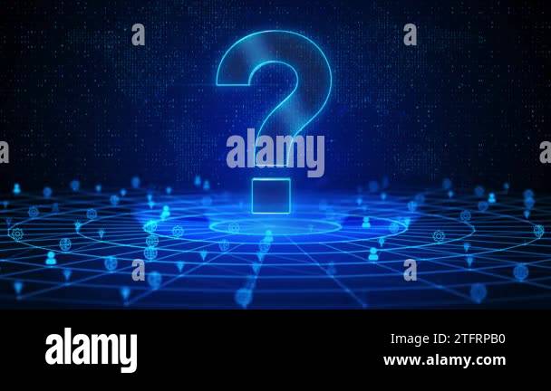 Question Mark Text Future Digital Technology Ai Cyber Space deep ... Question Mark Text Future Digital Technology Ai Cyber Space deep ...