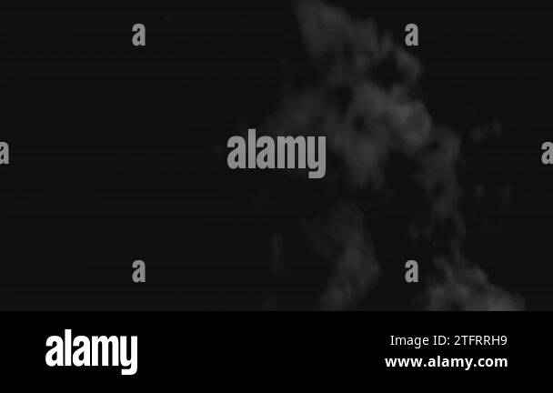 Smoke with Alpha channel. Realistic smoke or vapor clouds rise up on a ...