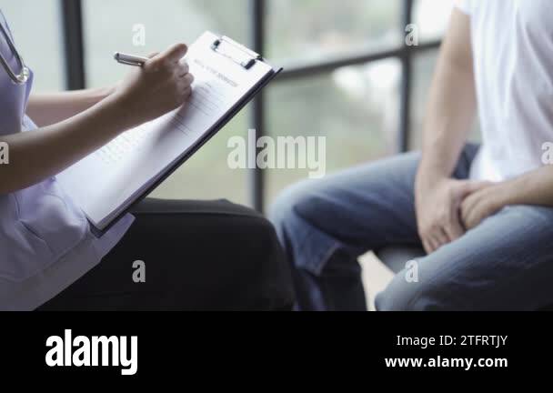 Patients consult with their doctors about mental health issues in ...