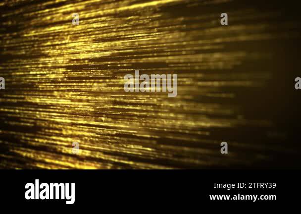 Abstract Gold Filaments Bursting Background/ 4k animation of an ...