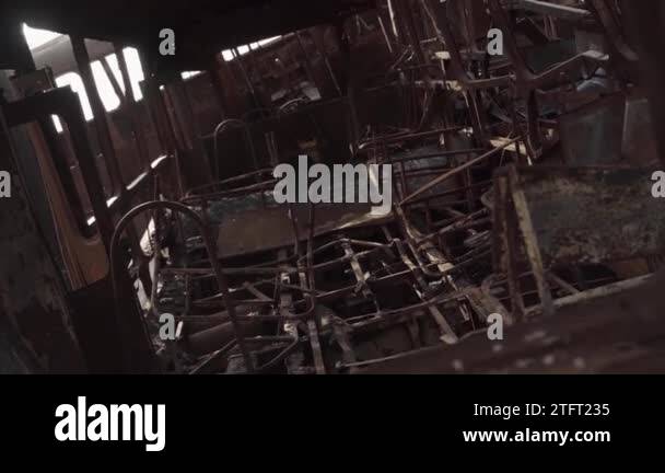 Abandoned rusty radioactive equipment of the soviet union. Cemetery of ...