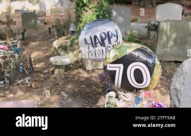 Old Abandoned Cemetery On Summer Day. Grave in Graveyard With Monument ...