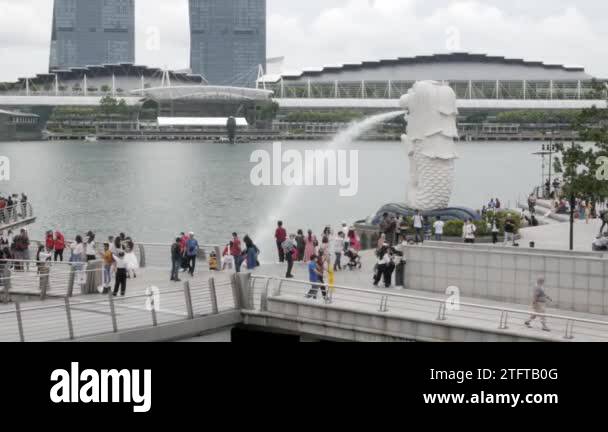 August 21,2022:Singapore: view of Marina Bay area in Singapore, with ...
