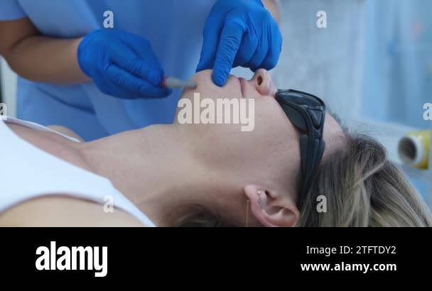 Woman shaving facial hair Stock Videos & Footage - HD and 4K Video ...