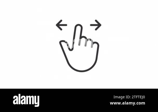 Animated horizontal move linear icon. Scrolling left and right ... Animated horizontal move linear icon. Scrolling left and right ...