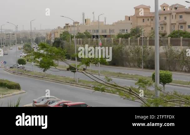 Giza, Egypt, May 13 2022: moving vehicles and cars on the streets of ...