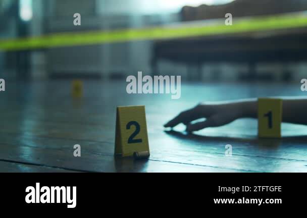 Closeup of a Crime Scene in a Deceased Persons Home. Dead man, Police ...