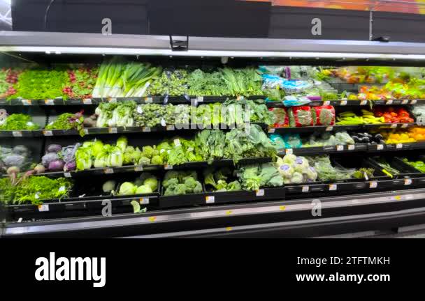 Grovetown, Ga USA - 05 13 22: Walmart Supercenter retail store produce ...