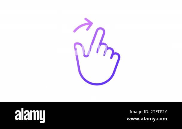 Animated edge swipe gradient icon. Touchscreen control. Open options. Navigation gesture ...