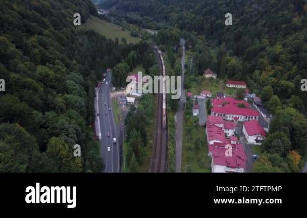 Drone footage of Hospital Orthopedics and Traumatology in Azuga Brasov ...