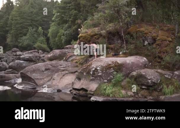 Horizontal trees rocks scenery horizontal Stock Videos & Footage - HD ...