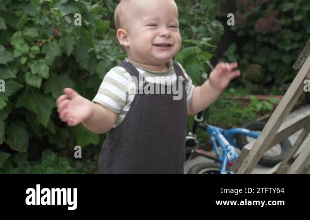 Childhood, toddler, motherhood, summer. Happy smiling Baby Boy Kid ...