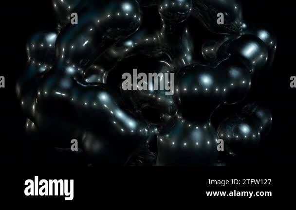 Abstract artistic surreal object based on metabolic spheres in the ...