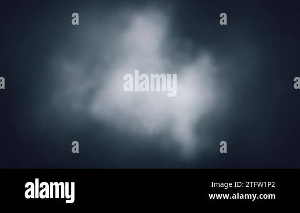 Soft fog, smog, smoke, cloud motion on black background. 4K 3D seamless ...