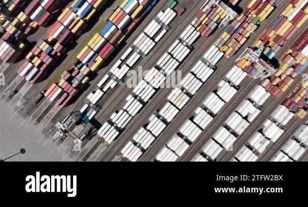 Rotterdam, 18th of april 2022, The Netherlands. Container terminal ...