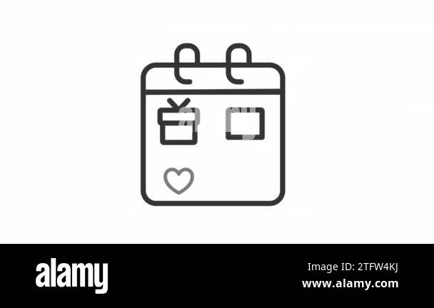 Animated seasonal promos linear icon. Holiday related advertising ...