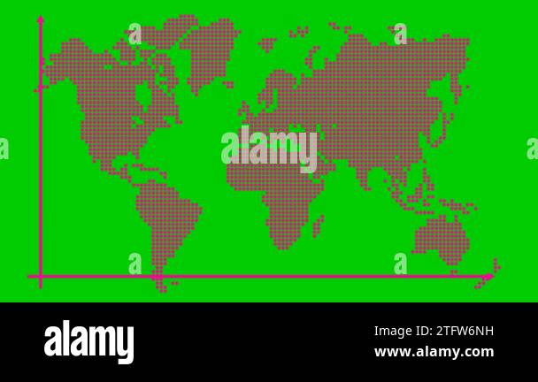 Animated chart of financial decline with a trend line chart. Recession ...