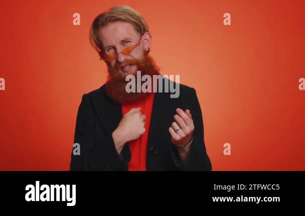 Need some more, please give me. Man showing a little bit gesture with ...