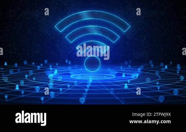 Wireless Network Text Future Digital Technology Ai Cyber Space deep ...