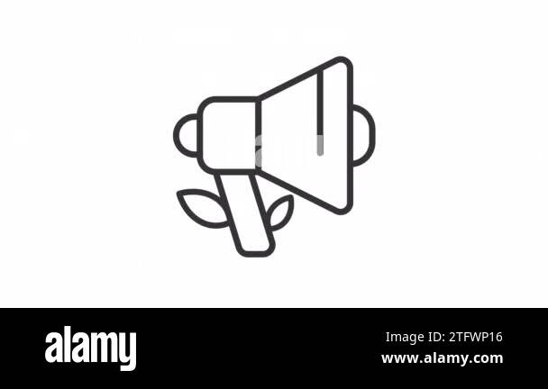 Animated organic ads linear icon. Approach to business. Inbound ...