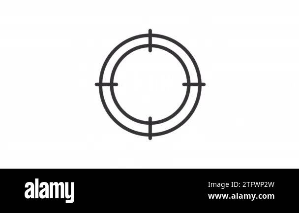Animated target audience linear icon. Appeal customers. Brand promotion ...