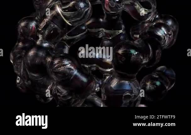 Abstract artistic surreal object based on metabolic spheres in the ...