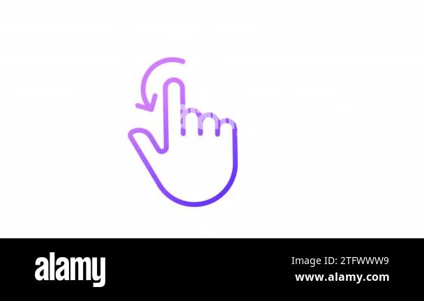 Animated rotation gradient icon. Tap to spin picture. Update and reload. Touchscreen control ...