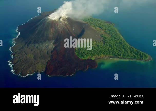 Beautiful Volcanic landscape after Volcano Eruption in a small island ...