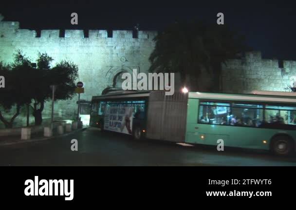 Jerusalem city bus Stock Video Footage - Alamy