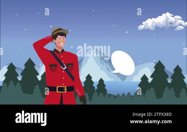 canadian officer ranger character animation Stock Video Footage - Alamy