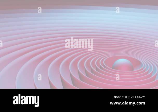 Beautiful wavy circle motion background animation. Row of smooth ...