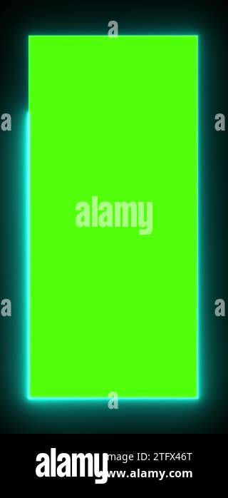 Blank vertical rectangular green screen frame with copy space Stock ...