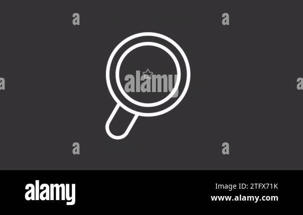 Animated trends white line icon. Find hot topics. Popular ideas ...