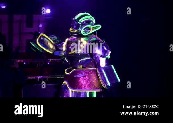 Famous robot show in Tokyo. Party in Kabukicho Shinjuku. Robot ...