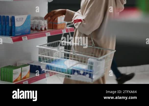 Woman shopping pharmacy vitamins Stock Videos & Footage - HD and 4K ...
