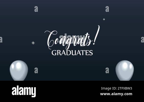 congrats graduates celebration invitation animation Stock Video Footage ...