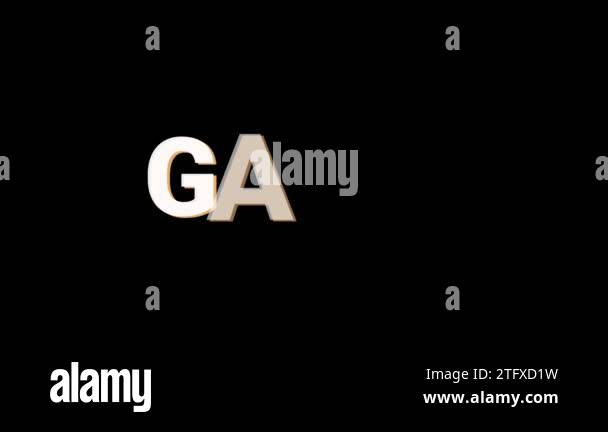 Text Animation word game in 4k. Reveal and fade in text with black ...