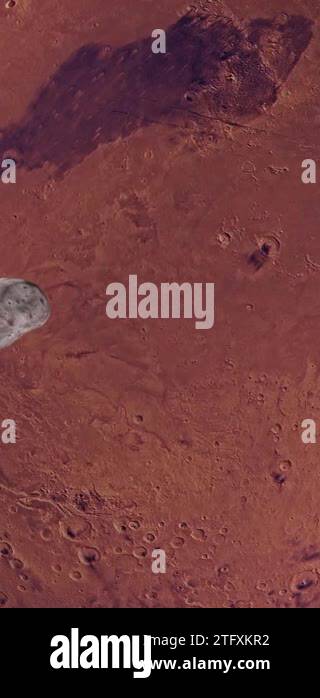 Satellite martian Phobos, Mars I, orbiting around Mars planet. 4K ...