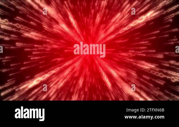 Red Binary Code Internet Fast Connection Matrix Concept Camera Moves Thorough Digits Glow