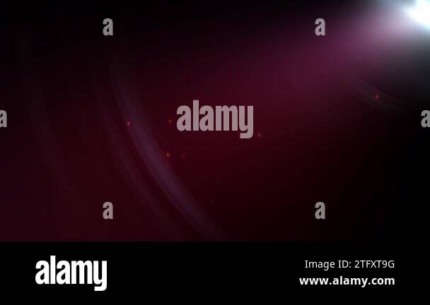 Loop of top right optical shine lens flares light with particles flow ...