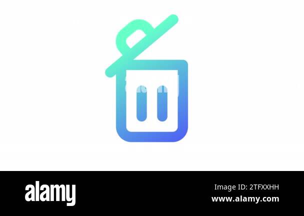 Animated trash can gradient ui icon. Delete button. Waste container ... Animated trash can gradient ui icon. Delete button. Waste container ...