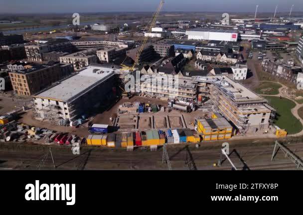 Architecture building complex overview aerial Stock Videos & Footage ...