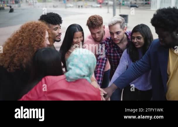 Young multiracial people stacking Stock Videos & Footage - HD and 4K ...