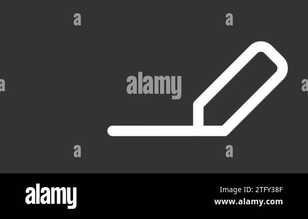 Animated note white line ui icon. Highlighting text. Seamless loop HD video with alpha channel ...
