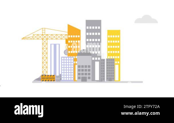 Construction site animation Stock Videos & Footage - HD and 4K Video ...
