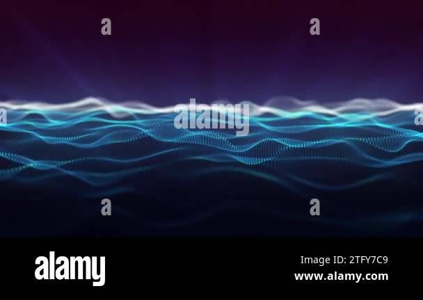 Technology background. Abstract digital particle wave. Futuristic ...