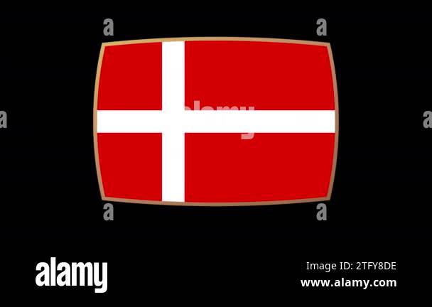 denmark flag presentation animation set. Flags of the country ...